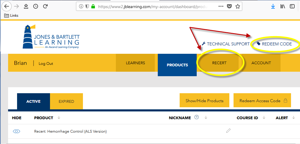 Recert - Retrieve Access Code