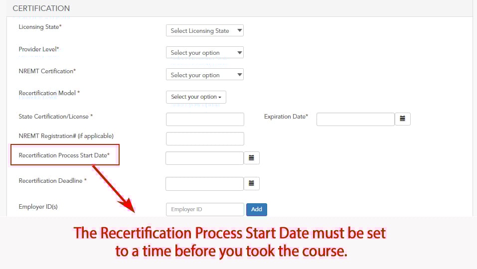Recert Print CAPCE Certificate